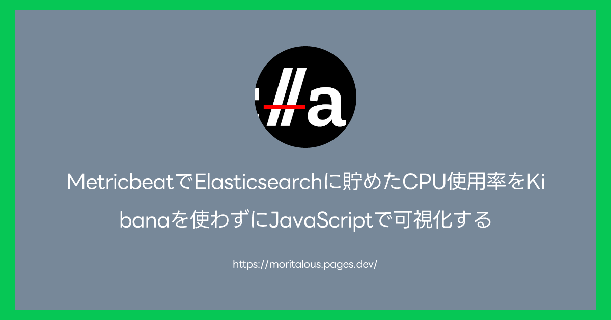 MetricbeatでElasticsearchに貯めたCPU使用率をKibanaを使わずにJavaScriptで可視化する | moritalous blog